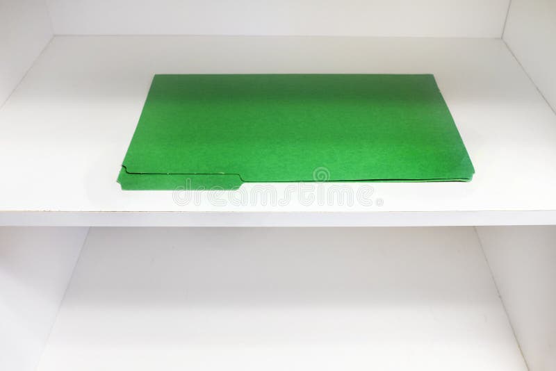 Green Folder Files in Office Stock Image - Image of financial ...