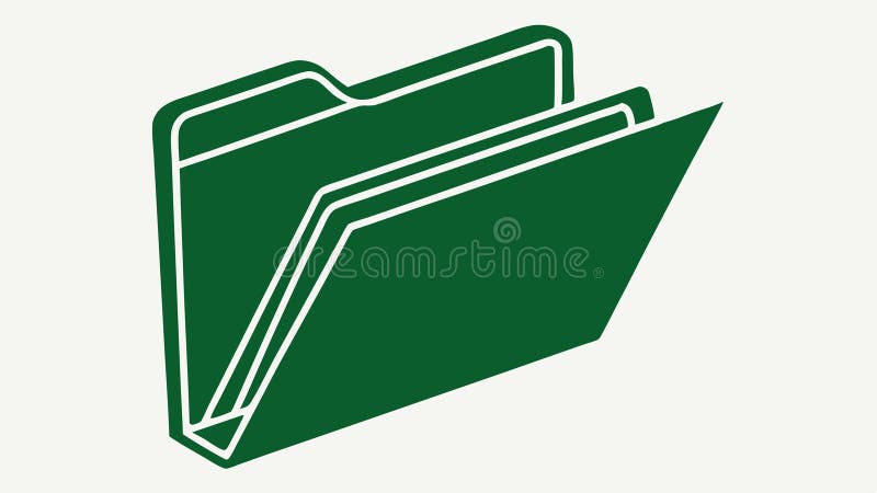 Green Folder Icons Document Organization, Vector Design Generative AI ...