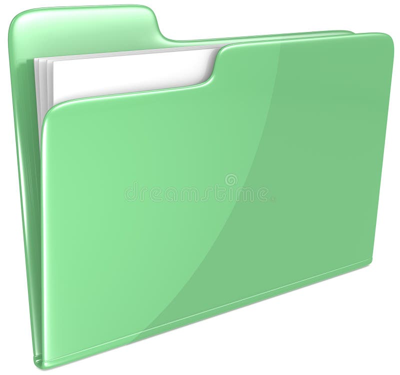 Green Folder. stock illustration. Illustration of order - 34139255