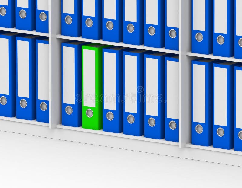The green folder stock illustration. Illustration of organizing - 48783983