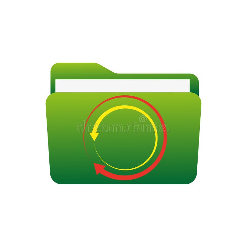 Green Folder on White Background. Design Element. Vector Illustration ...