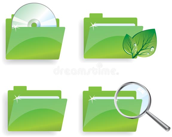 Folders Green Stock Illustrations – 2,548 Folders Green Stock ...