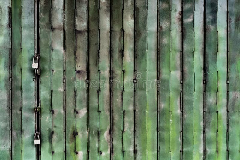 Green Folding Metal Gate stock image. Image of entrance - 78848001