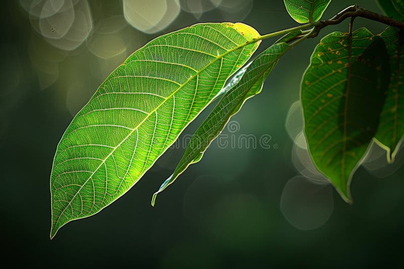 Green Foliage Background with Intricate Dappled Light and Shadow ...