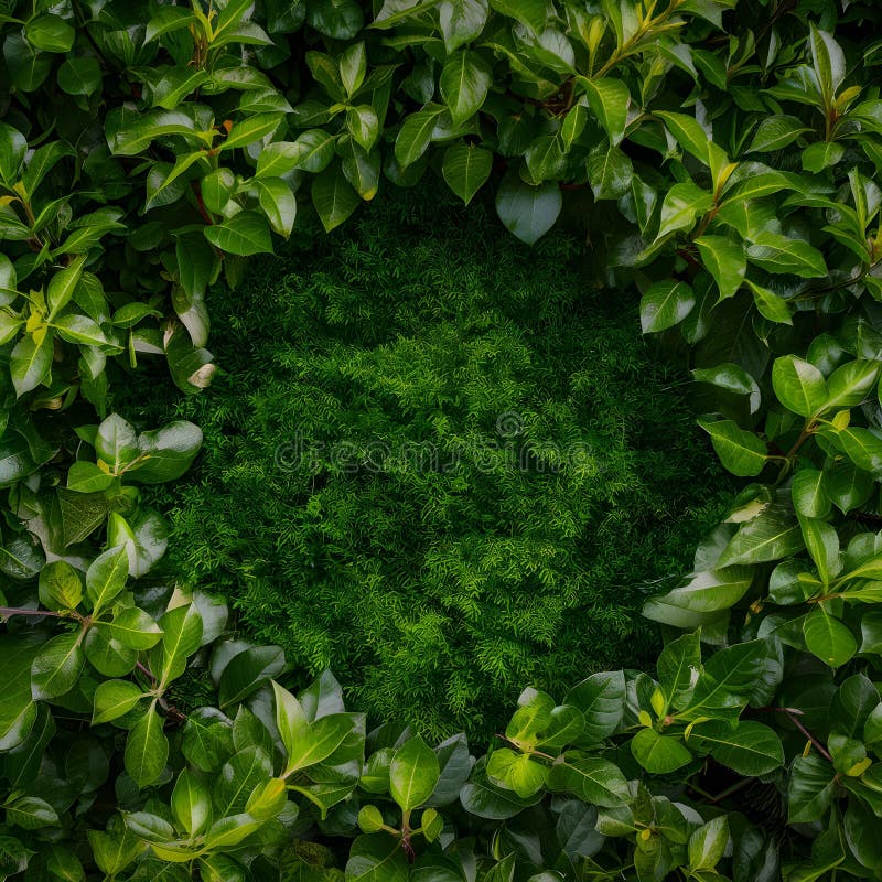Green Foliage Forms a Vibrant, Natural Backdrop Stock Illustration ...