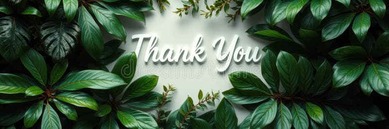 Green Foliage with a Thank You Message Designed As a Backdrop for ...