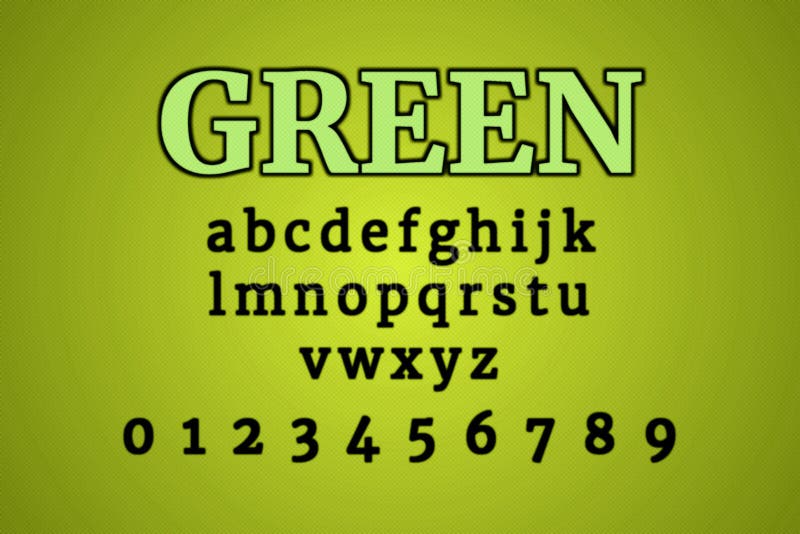Green font alfabet stock illustration. Illustration of line - 186227145