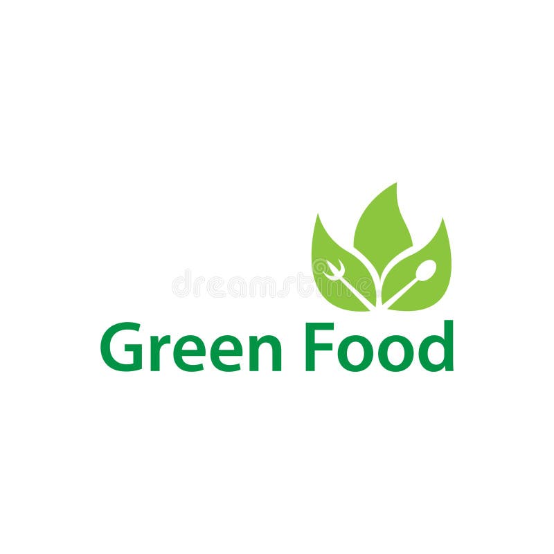 Green food logo vector stock illustration. Illustration of vector ...