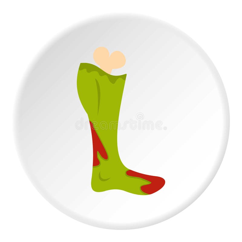 Zombie Foot Bone and Leg. Vector Illustration Stock Vector ...