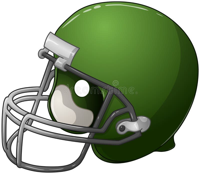 Green Football Helmet stock vector. Illustration of still - 36035591