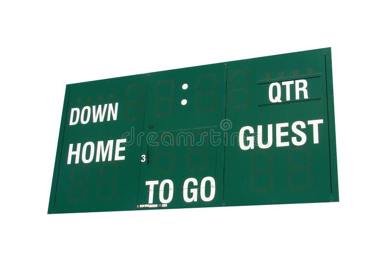 Football Scoreboard stock image. Image of white, blue - 6407633