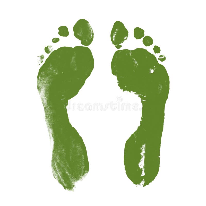 Green feet prints stock illustration. Illustration of drips - 18689029