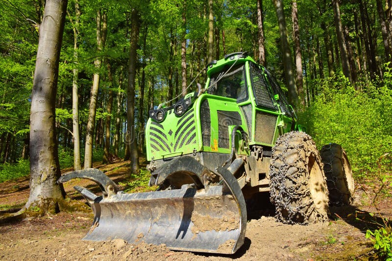 Forest engine bulldozer stock photo. Image of engine - 229713048