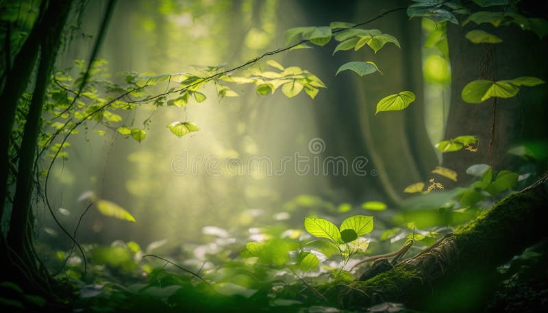 Sunlight Filled Forest Stock Illustrations – 1,335 Sunlight Filled ...