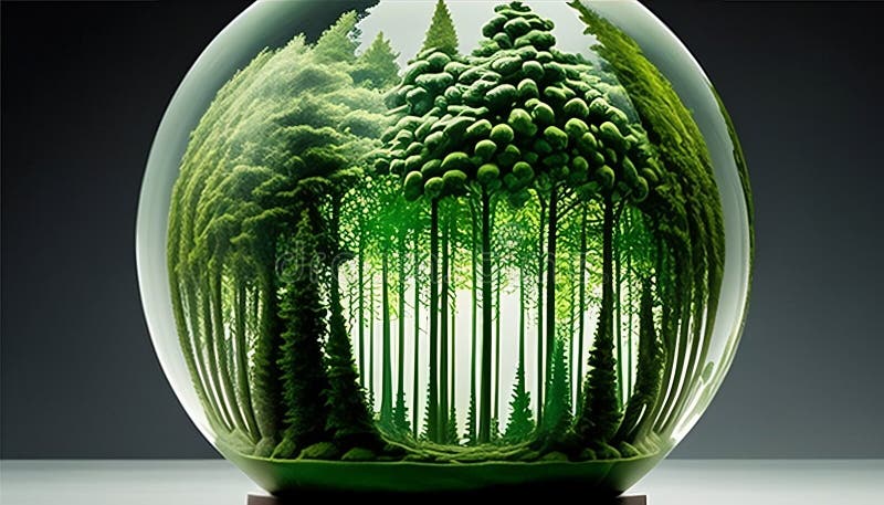 Green Forest Globe: a Vision of Environmental Harmony, Made with ...