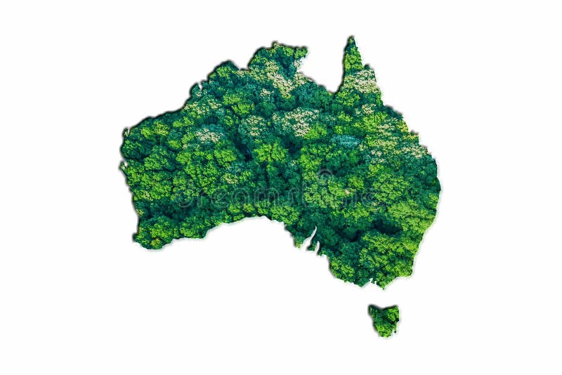 Green Forest Map of Australia Stock Photo - Image of geography ...
