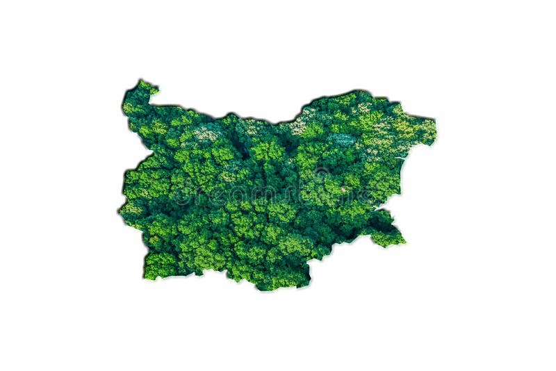 Green Forest Map of Bulgaria Stock Image - Image of plant, friendly ...