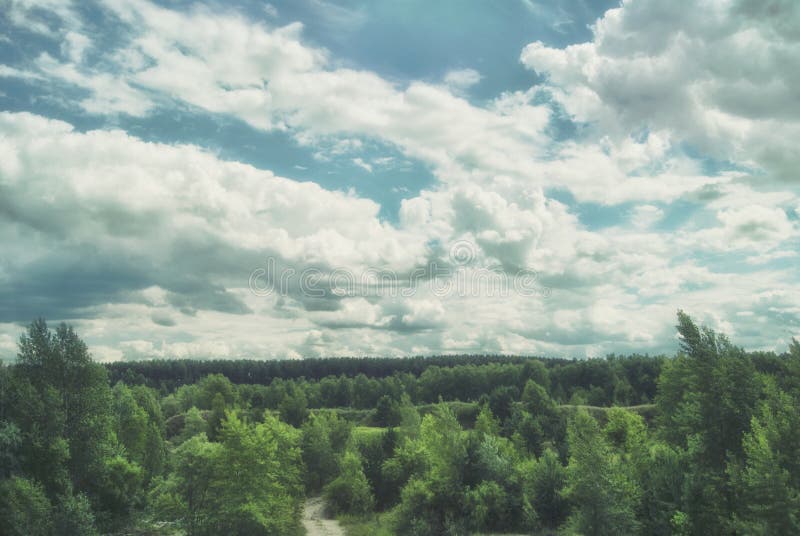 Green Forest on a Relief Hilly Valley Stock Photo - Image of russia ...