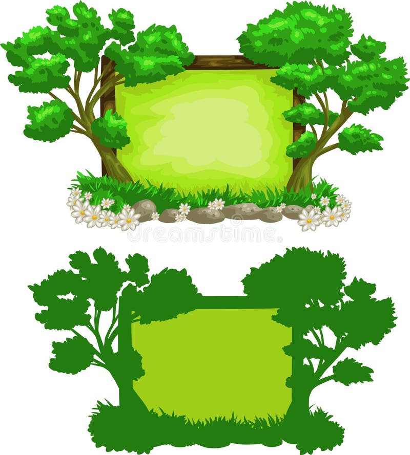 Green Forest Sign stock vector. Illustration of frame - 9634304