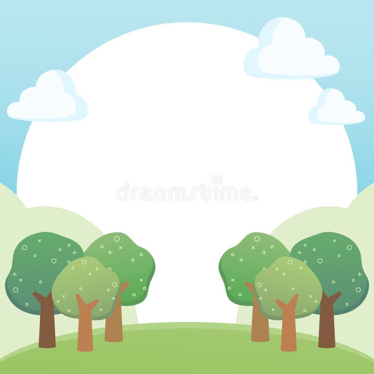 Summer Green Forest Frame 1 Stock Vector - Illustration of advertising ...