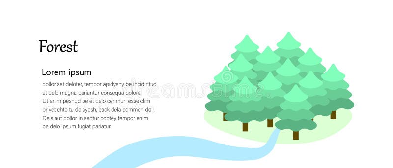 Green Forest. Website Landing Page, Background Template Stock Vector ...