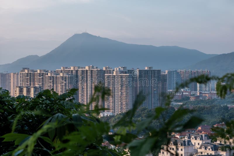 Green Forests, Prosperous Cities and Distant Mountains Stock Photo ...