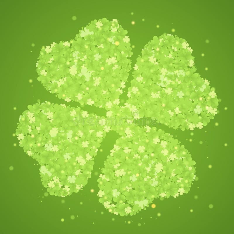 Green four-leaf clover stock vector. Illustration of glowing - 87575176 Green four-leaf clover stock vector. Illustration of glowing - 87575176