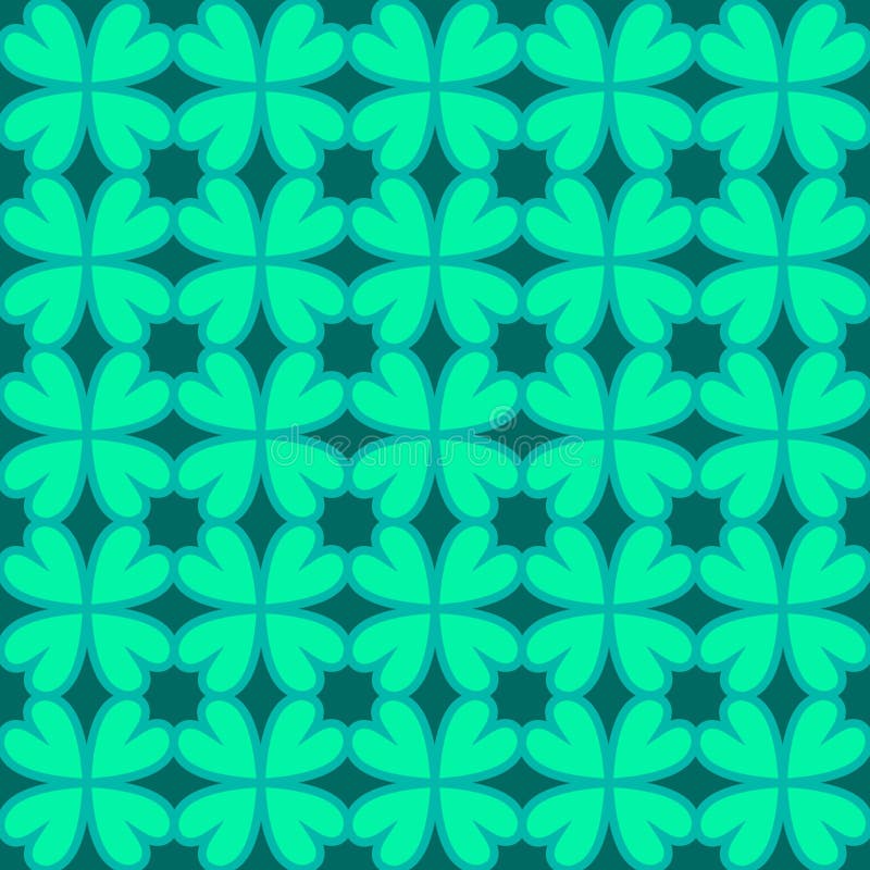 Four Leaf Clover Repeating St. Patrick S Day Vector Illustration ...