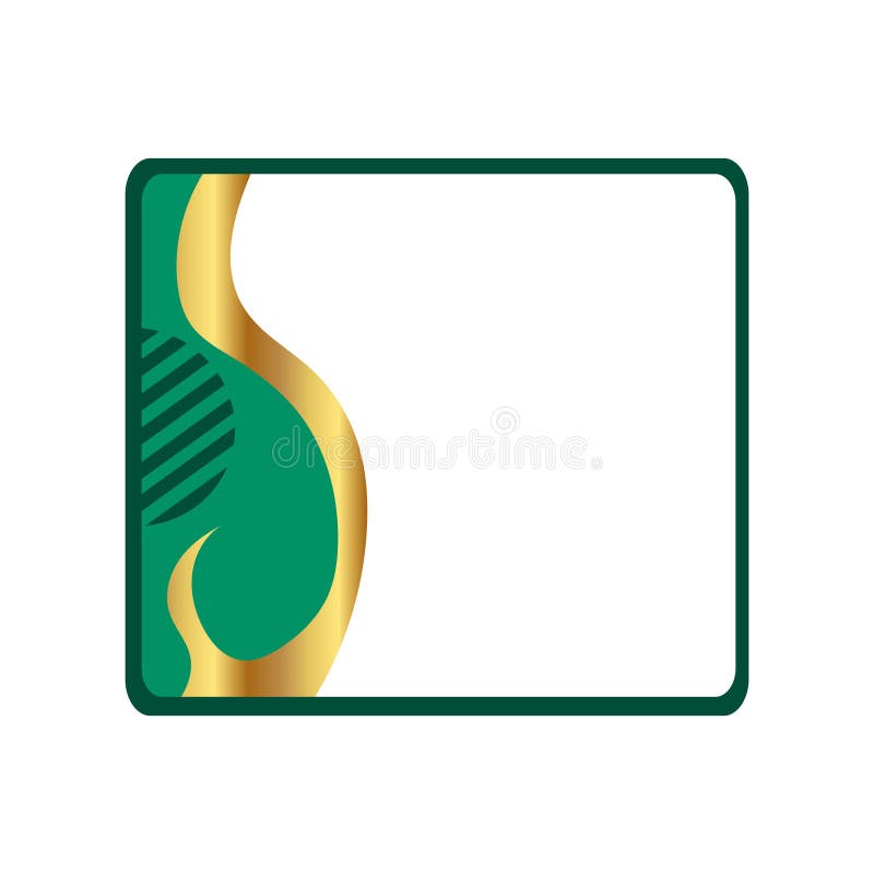 Green Frame Background Collection Sets Stock Illustration ...