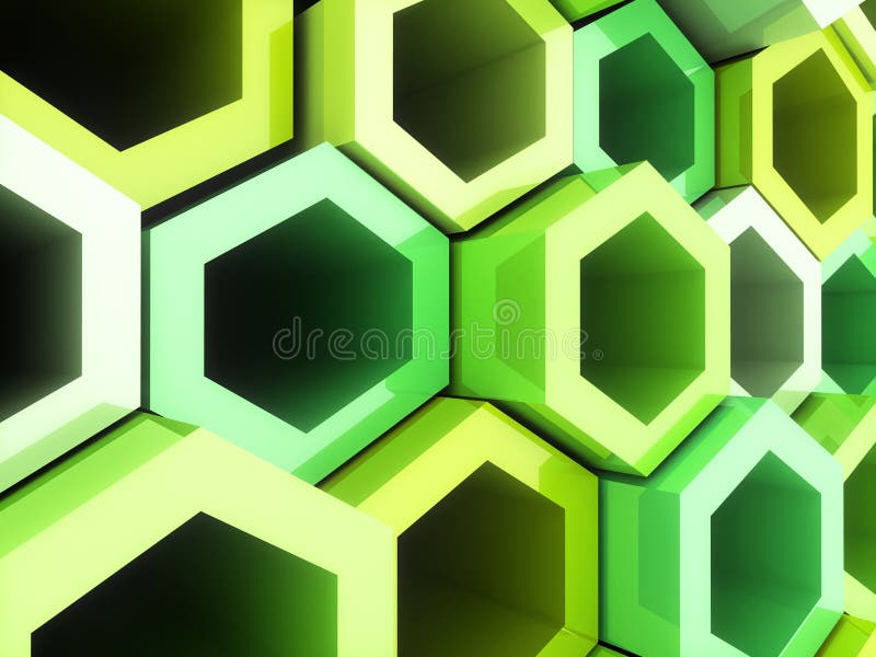 Green frame hexagons stock illustration. Illustration of communication ...