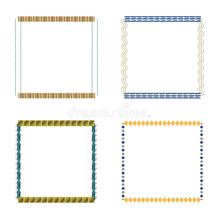 Green Frame Icon. Fresh Border Symbol. Light Square Edge. Vector Flat ...