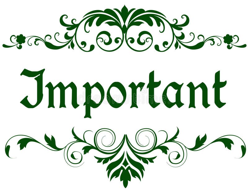 Green Frame with IMPORTANT Text. Stock Illustration - Illustration of ...