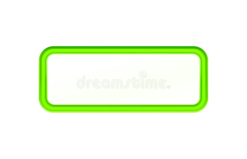 Green Frame Label, Event Bar Button, White Signboard. Vector ...
