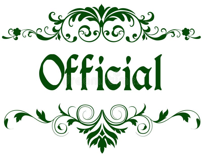 Green Frame with OFFICIAL Text. Stock Illustration - Illustration of ...