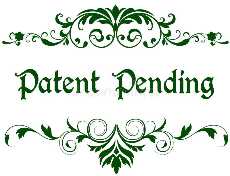 Green Frame with PATENT PENDING Text. Stock Illustration - Illustration ...