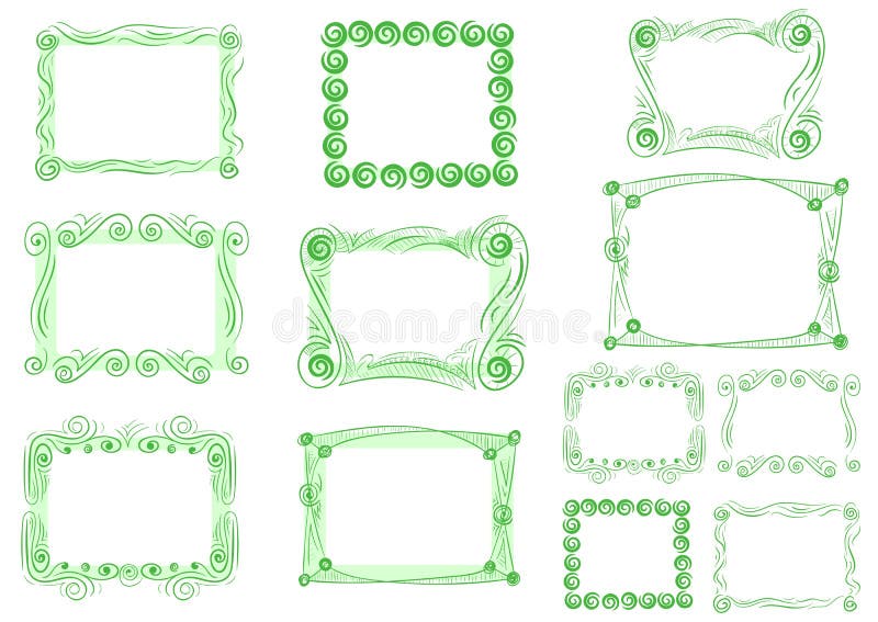 Green frame for a photo stock vector. Illustration of card - 63256523