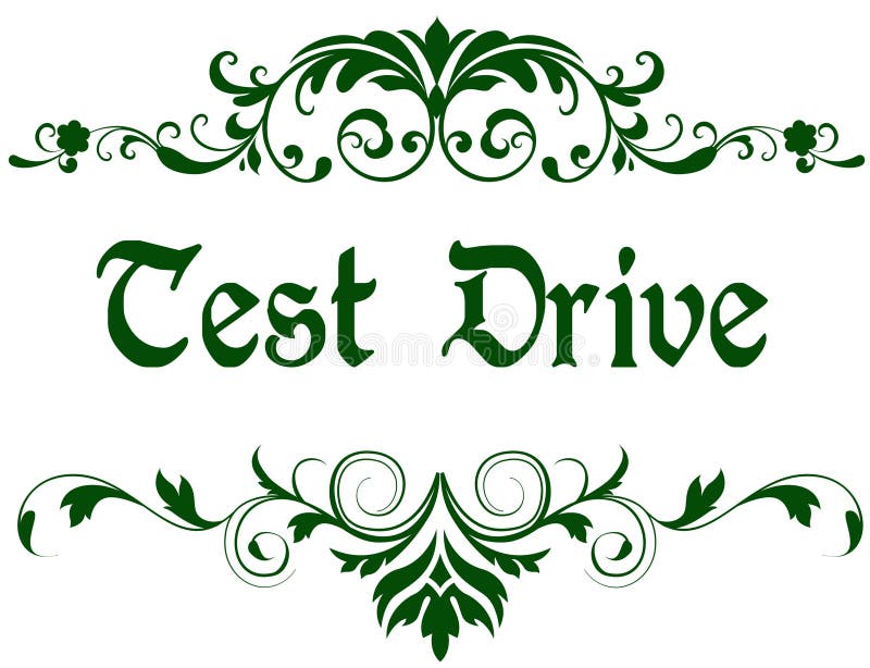 Green Frame with TEST DRIVE Text. Stock Illustration - Illustration of ...