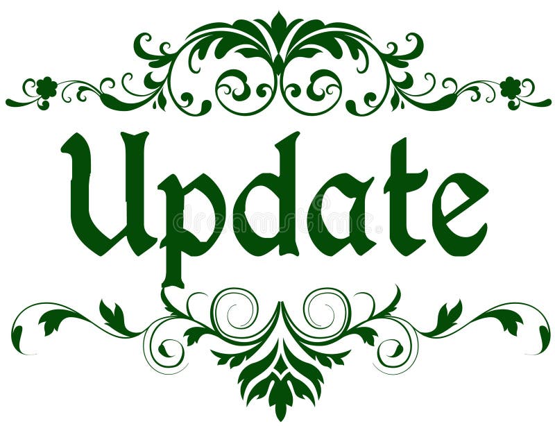 Green Frame with UPDATE Text. Stock Illustration - Illustration of sign ...