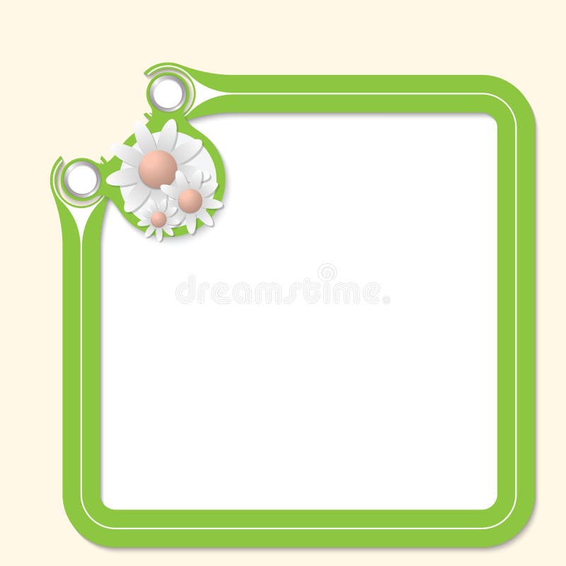 Green frame stock vector. Illustration of enter, blossom - 74200863