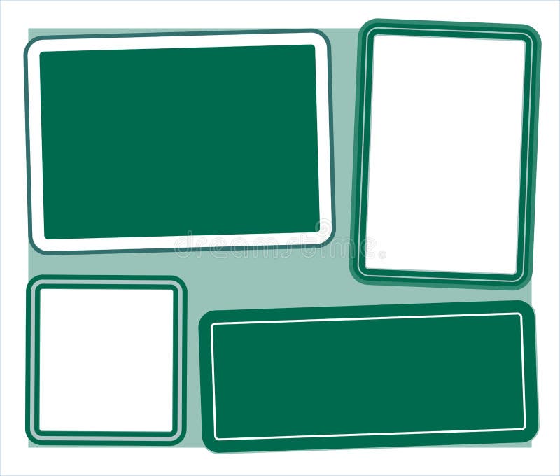 Four Frame Template for Notes. Stock Vector - Illustration of business ...