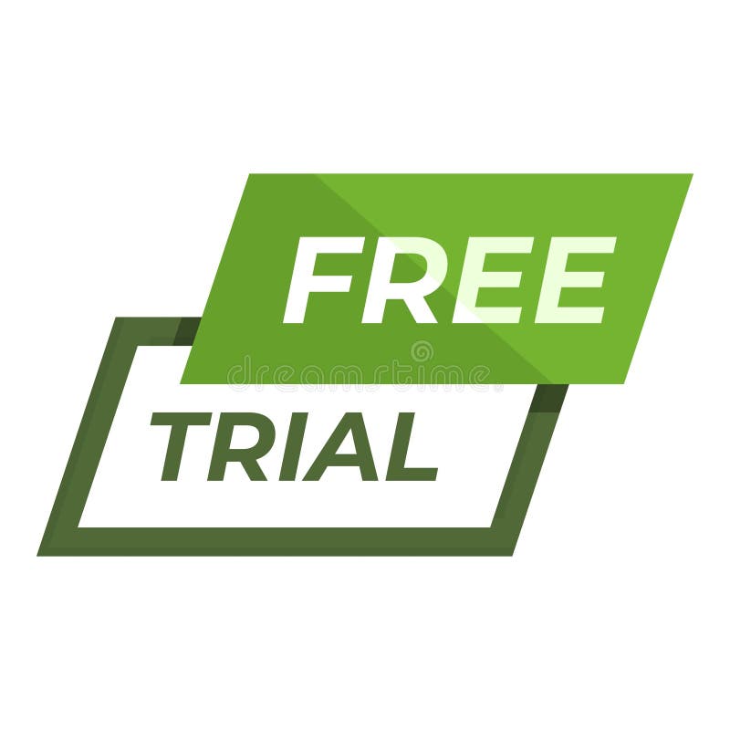Green Free Trial Icon Cartoon Vector. Special Text Product Stock Vector ...