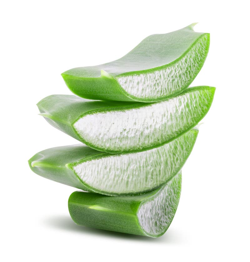 Green Aloe Vera on White Background with Clipping Path Stock Image ...