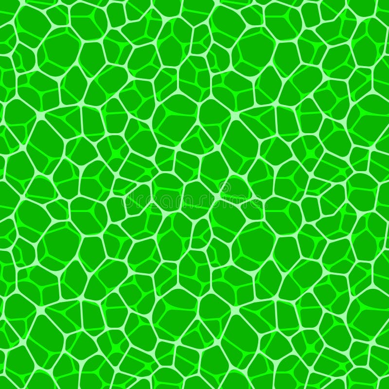 Green Fresh Seamless Pattern Vector Illustration. Leaf Cell Repeated ...