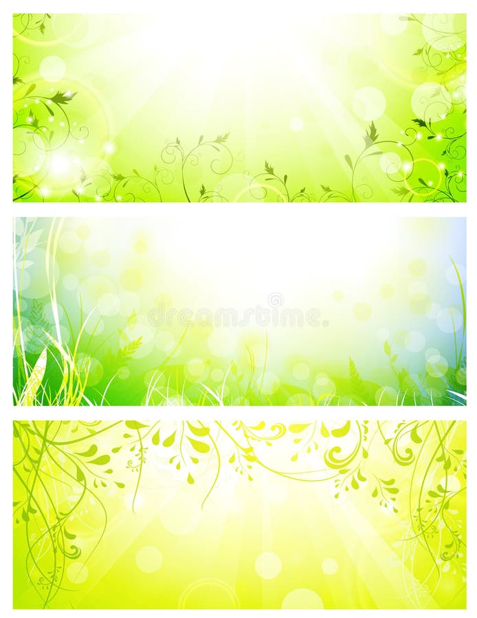 Spring banners stock vector. Illustration of decoration - 13448301