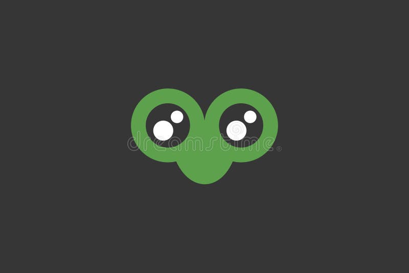 Green frog face logo stock vector. Illustration of presentation - 285284831