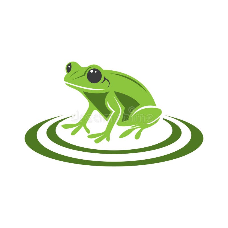 Green Frog Icon and Symbol Template Stock Illustration - Illustration ...
