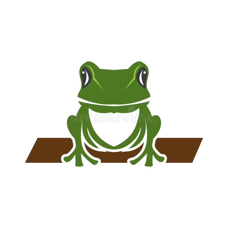 Green Frog Icon and Symbol Template Stock Illustration - Illustration ...