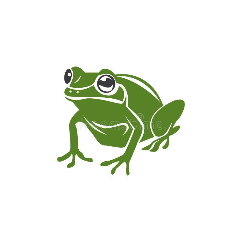 Green Frog Icon and Symbol Template Stock Illustration - Illustration ...