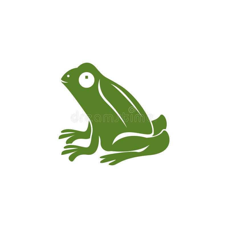 Green Frog Icon and Symbol Template Stock Illustration - Illustration ...
