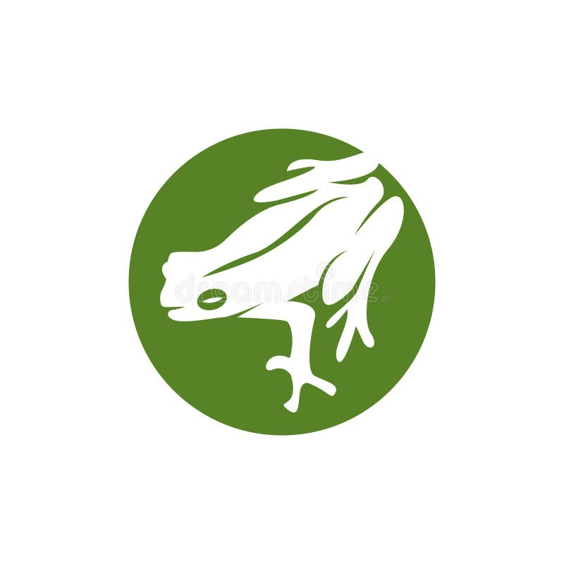 Green Frog Icon and Symbol Template Stock Illustration - Illustration ...
